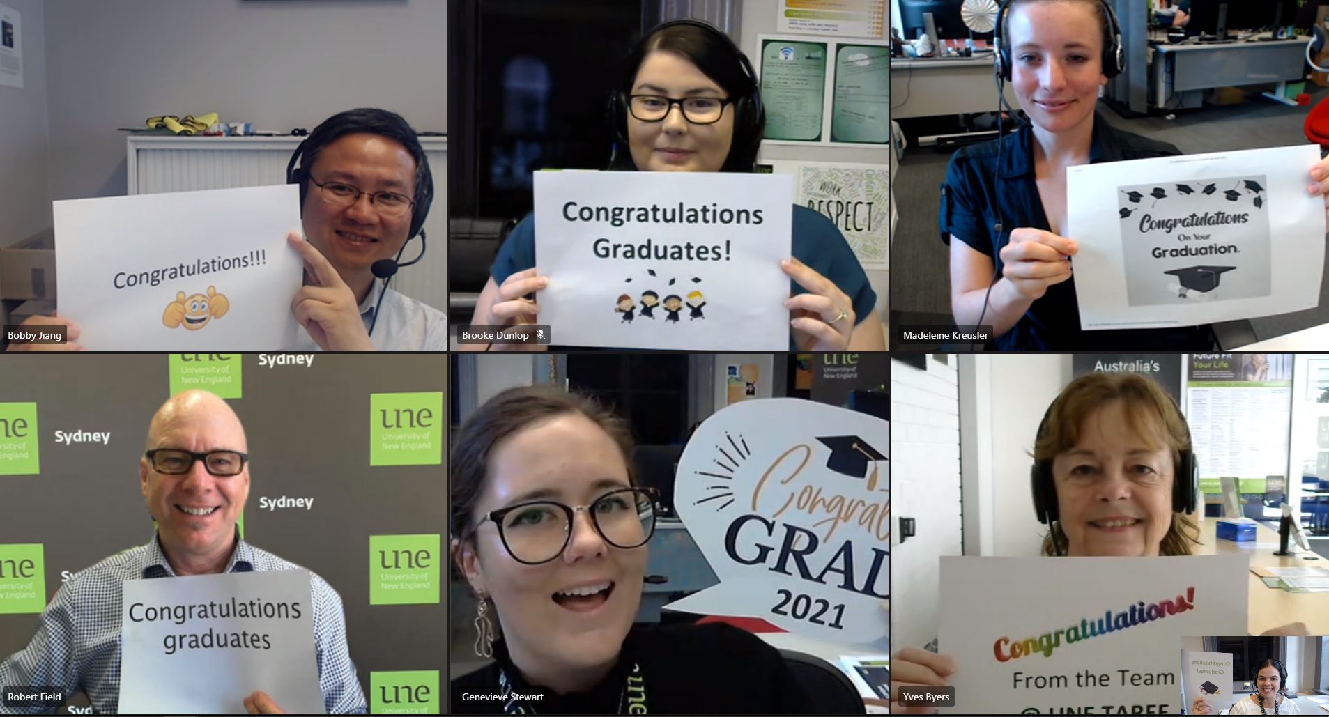 2021 UNE Graduation. Celebration Wall | UNE Life